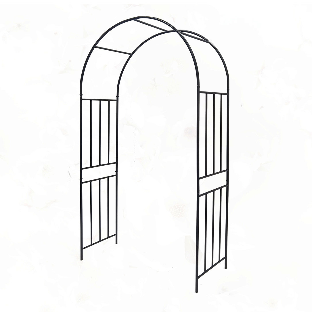 Arlmont & Co. Metal Garden Arch L42.24'' x W17.52'' x H85.82'' Climbing Plants Support | Wayfair